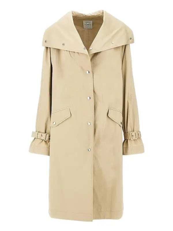 TOTEME Oversized Gabardine Trench Coat - Beige