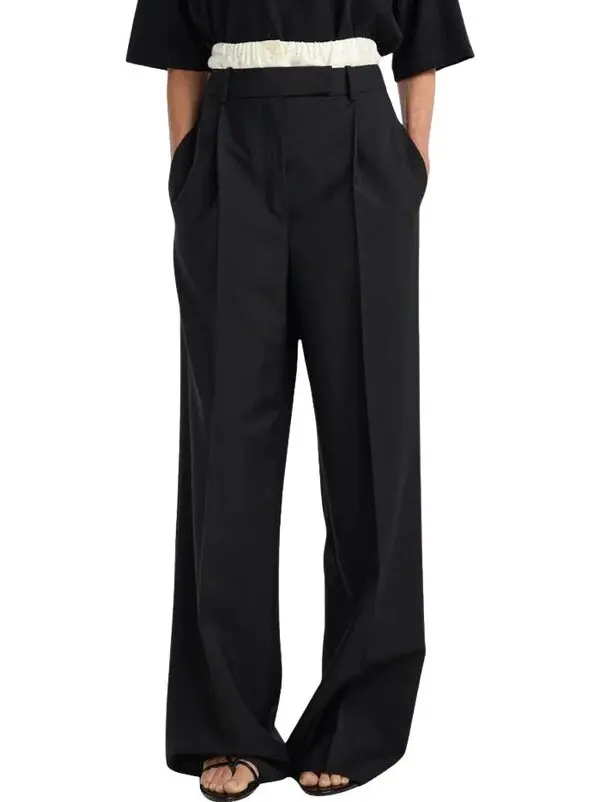 RÓHE Boxer Detailed Trousers - Black