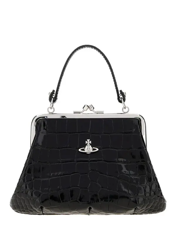 VIVIENNE WESTWOOD Leather Granny Handbag - Black
