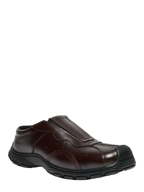 Dr. Martens Aurix Satin Finish Leather Mules - Red