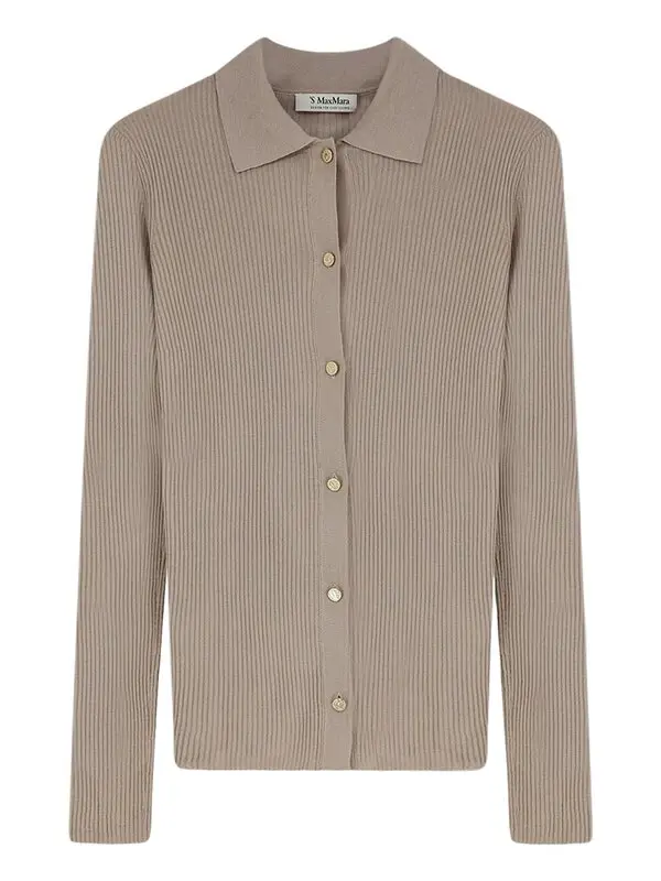 Max Mara Virgin Wool Cardigan - Beige