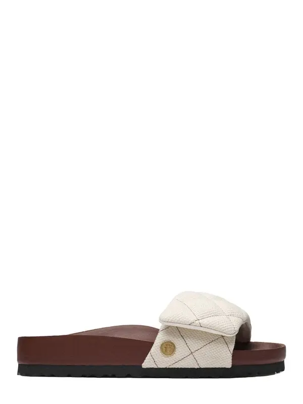 BIRKENSTOCK Padded Canvas Slides - Marrone