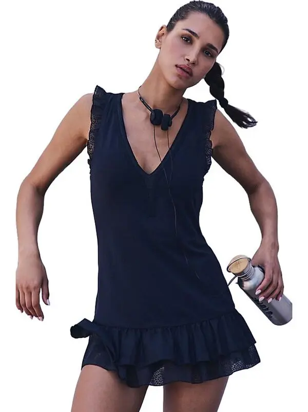 EMMA NAVARRO X FP MOVEMENT Hot Streak Tennis Dress - Black