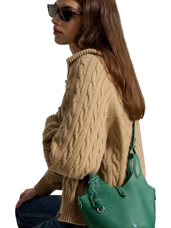 Ralph Lauren Polo Play Leather Small Tote & Crossbody - Juniper