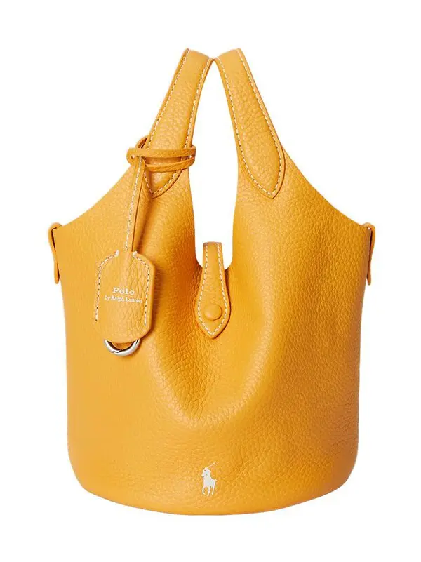 Ralph Lauren Polo Play Leather Small Tote & Crossbody - Mango