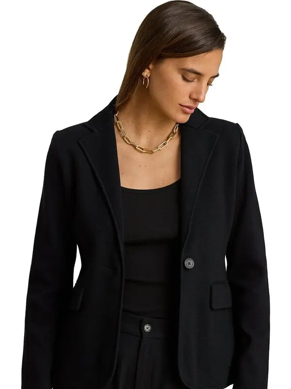 Ralph Lauren Cotton-blend Sweater Blazer - Black