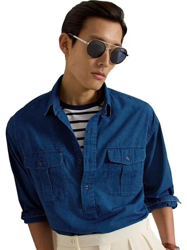 Ralph Lauren Relaxed Fit Chambray Workshirt - Indigo