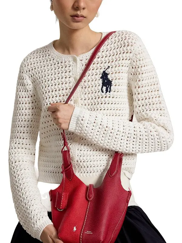 Ralph Lauren Polo Play Leather Small Tote & Crossbody - Rose/cherry