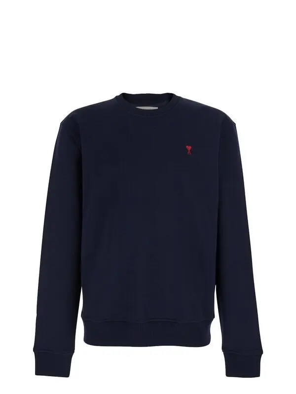 AMI Paris Crewneck Sweatshirt With De Coeur Logo - Multicolor