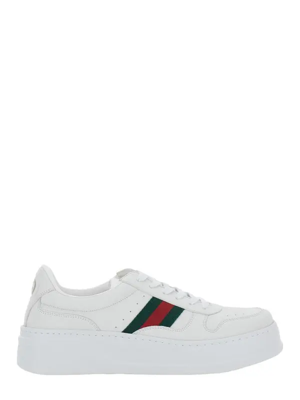 Gucci Sneaker With Web Detail And Oversized Sole - Multicolor