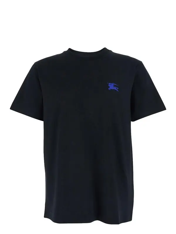 Burberry Black Cotton Embroidered Logo T-shirt For - Multicolor