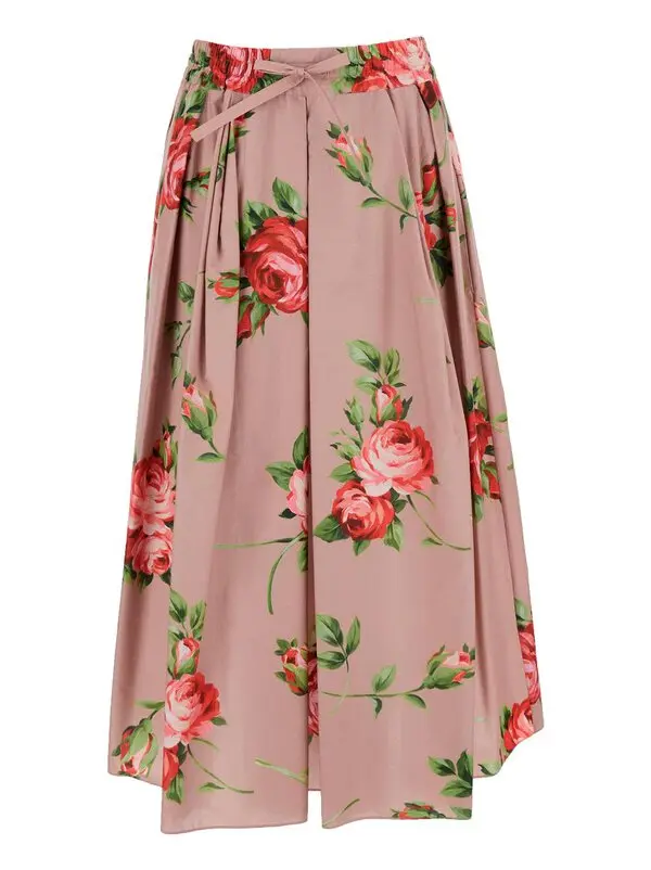 Dolce & Gabbana Floral Print Cotton Skirt - Multicolor