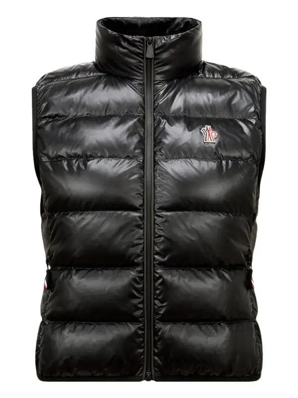 Moncler Padded Zip-up Jersey Gilet - Black