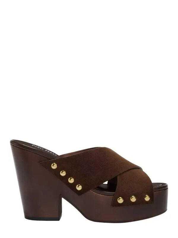 Paris Texas Marisol Studded Platform Sandals - Ebony