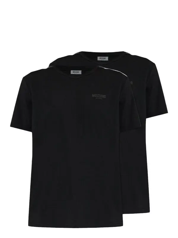 Moschino Pack Of 2 Logo Rubberised T-shirt - Black
