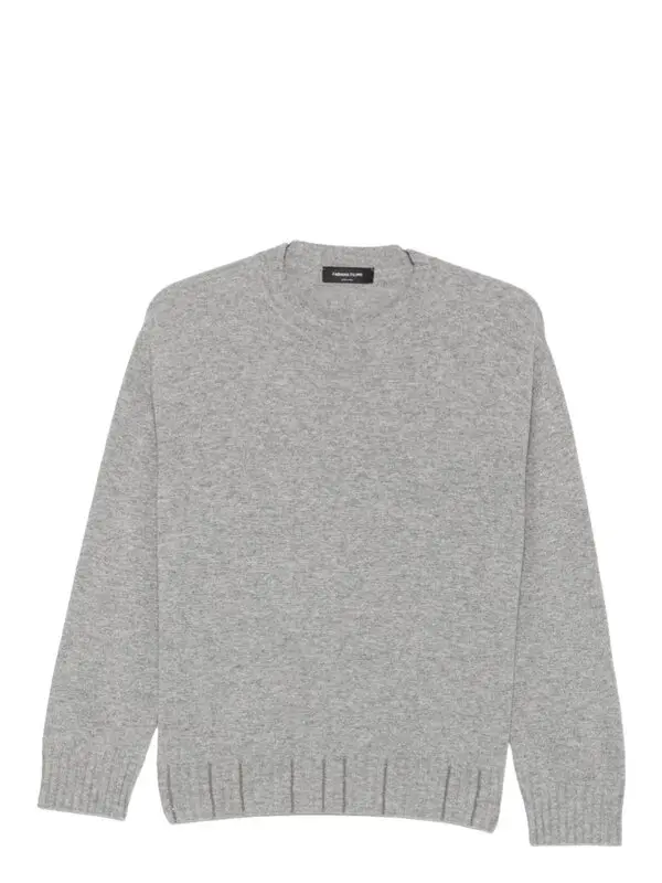 Fabiana Filippi Bead-embellished Crew Neck Sweater - Gray
