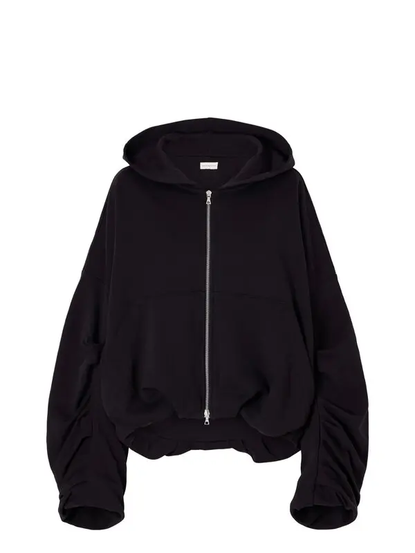 Dries Van Noten Cotton-jersey Zip-up Hoodie - Black