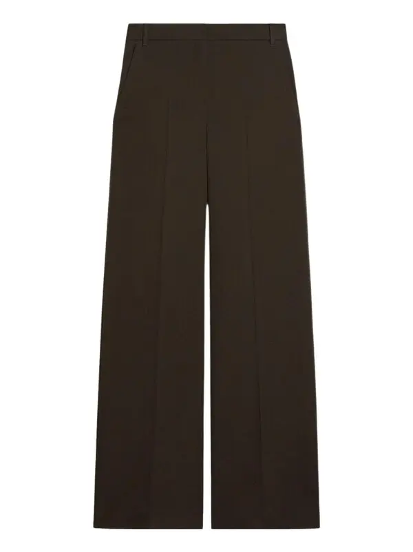 IBLUES Tailored Wide-leg Pants With Belt Loops - Black
