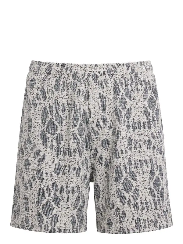 SAMSØE SAMSØE Geometric Pattern Elasticated Shorts - Green