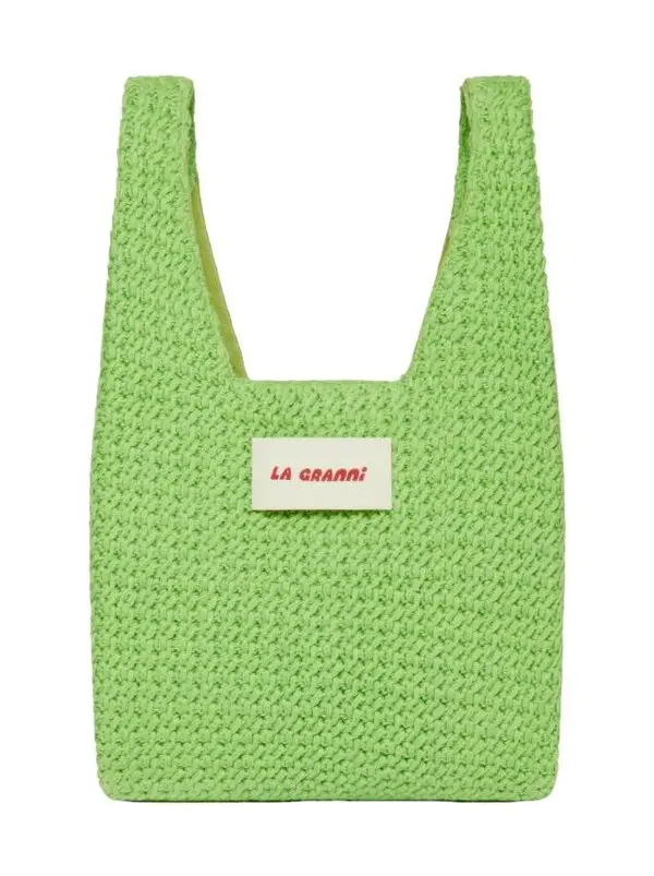 LA GRANNI Mini Knit Bag - Green