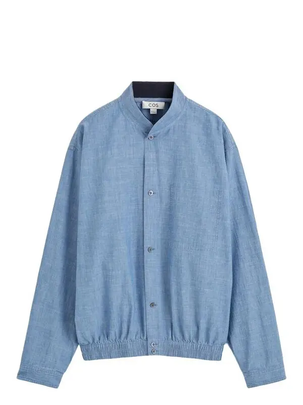 Cos Bomber-style Denim Shirt - Blue