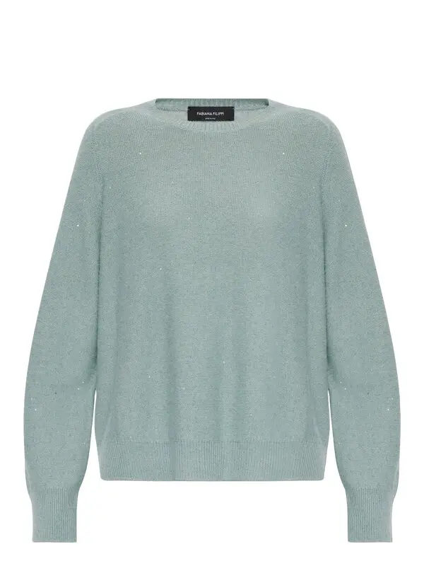 Fabiana Filippi Sequin Embellished Oversized Sweater - Blue