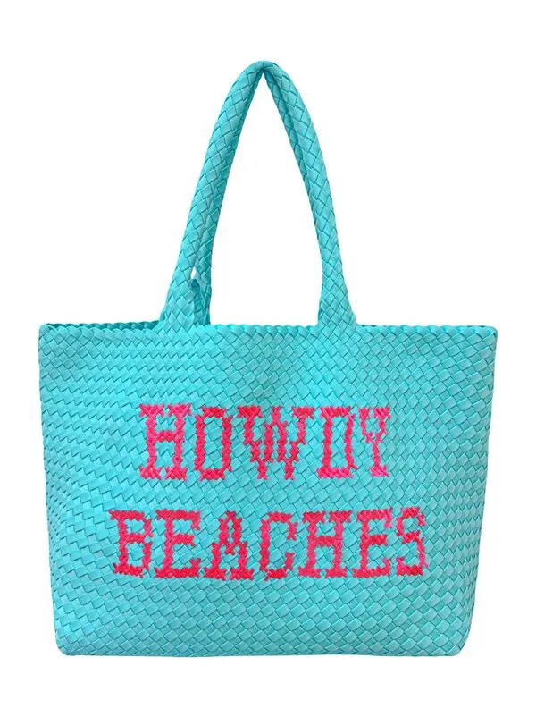 LILLY LOVES Howdy Beaches Tote - Blue