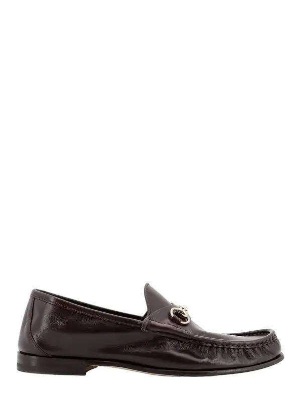 Gucci Lugano Leather Loafers With Horsebit Detail - Brown