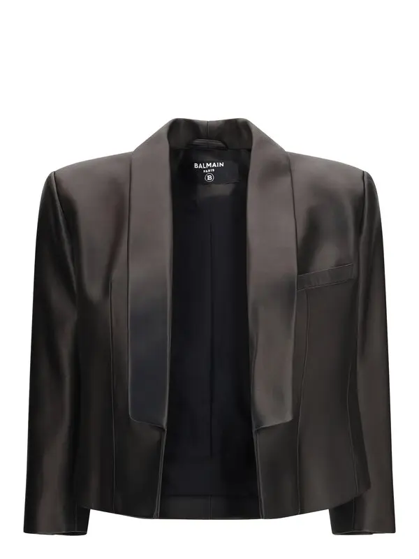 Balmain Spencer Leather Jacket - Black