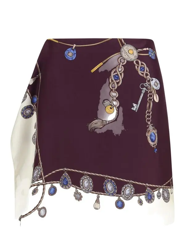 Versace Printed Silk Twill Mini Skirt - Multicolor