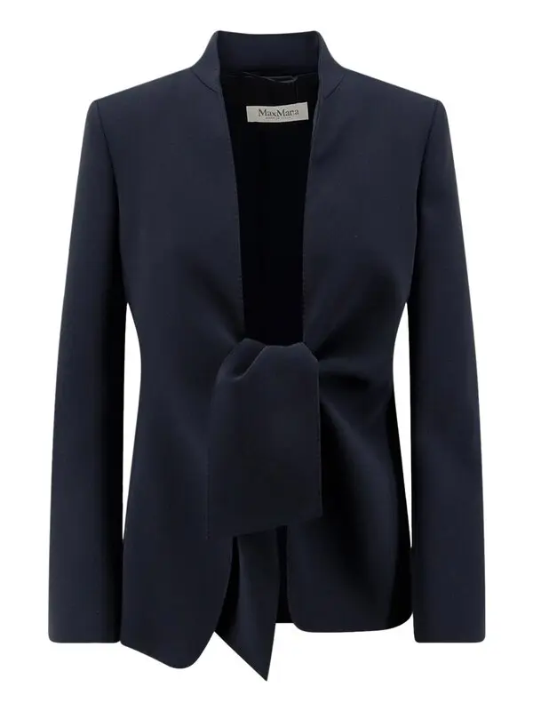 Max Mara Cady Blazer With Front Knot Detail - Multicolor