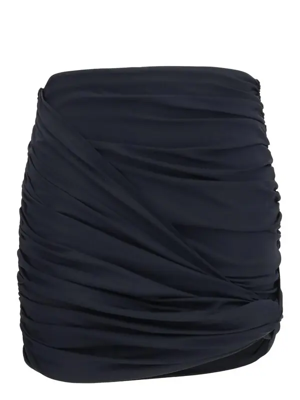 Magda Butrym Draped Swim Mini Skirt - Black