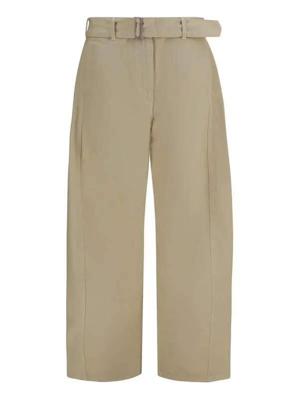 Magda Butrym Belted Wide-leg Denim Pants - Cream