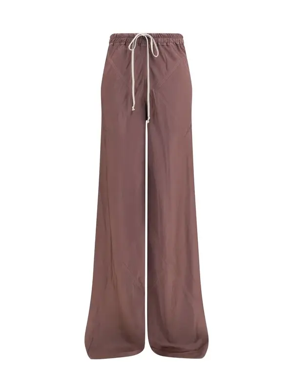 Rick Owens Silk Pants - Brown