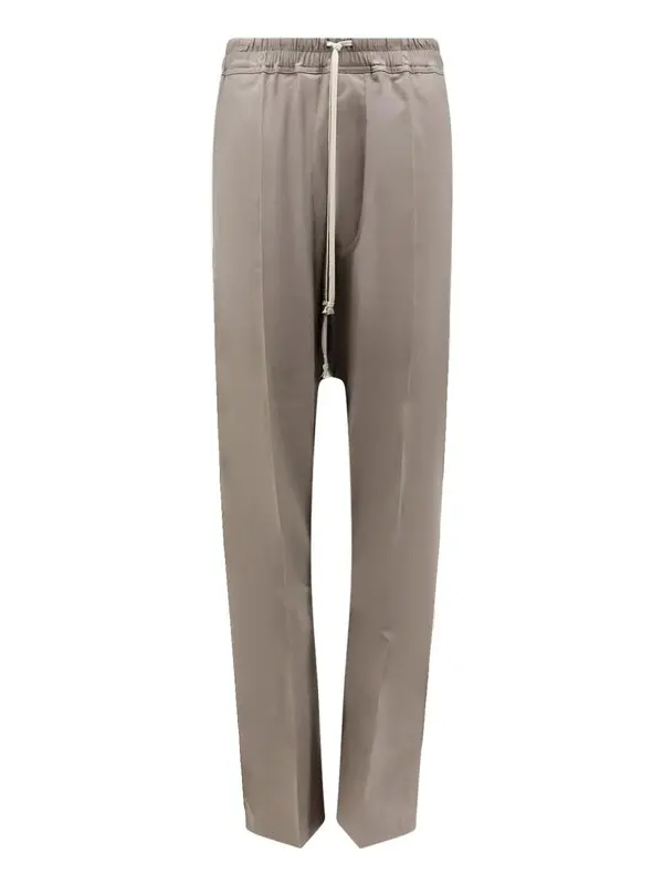 Rick Owens Cotton Trousers With Drawstring Waist - Gray