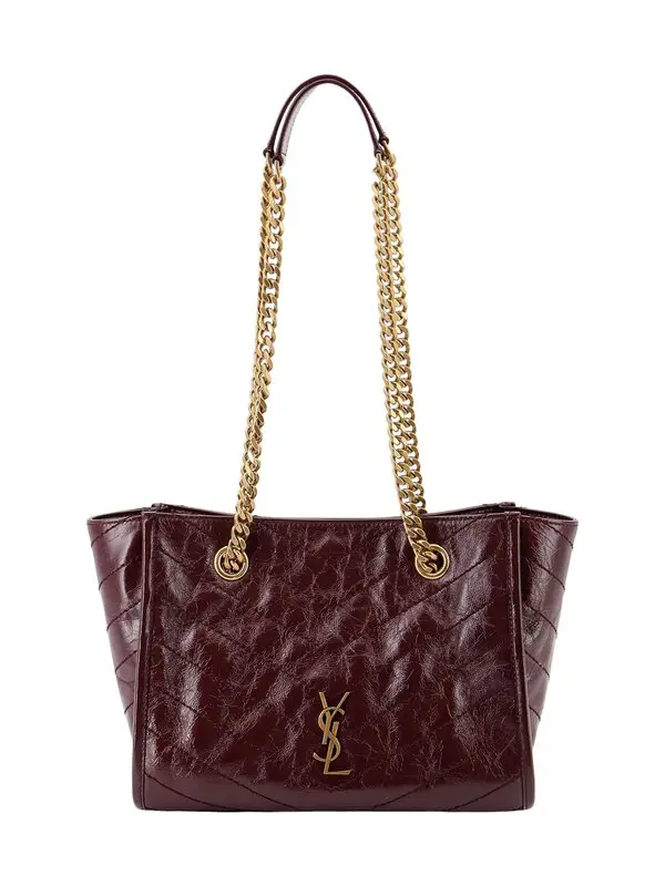 Saint Laurent Niki Vintage-effect Leather Shopping Bag - Multicolor