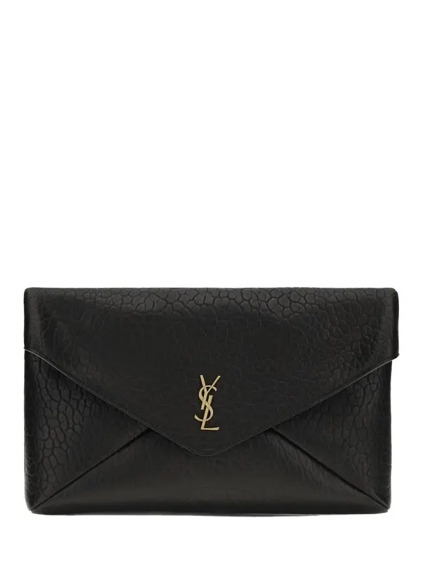 Saint Laurent Cassandre Clutch Bag - Black