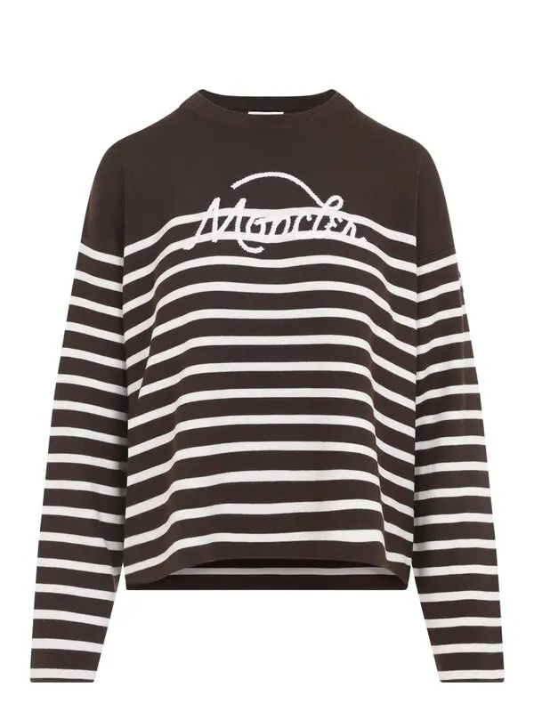 Moncler Striped Logo Knit Sweater - Multicolor