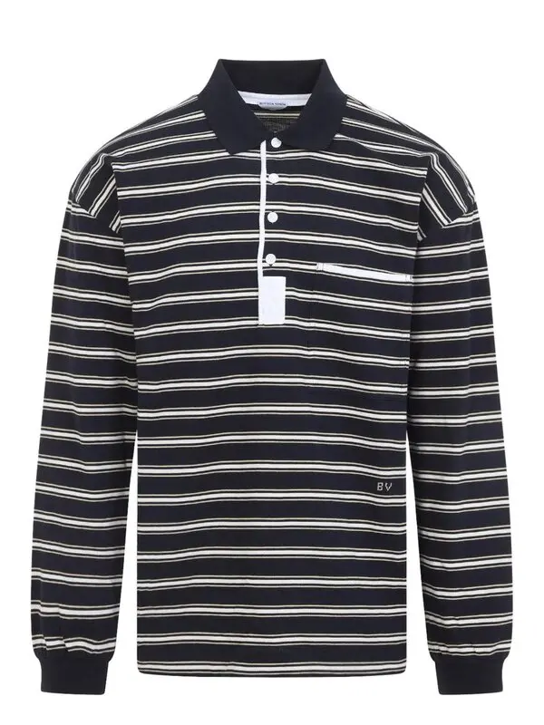 Bottega Veneta Stripes Piquet Polo - Multicolor