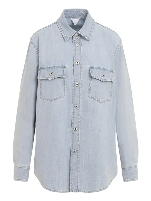 Bottega Veneta Chambray Overshirt - Blue