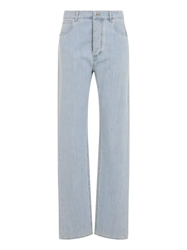 Bottega Veneta Chambray Straight-leg Jeans - Blue