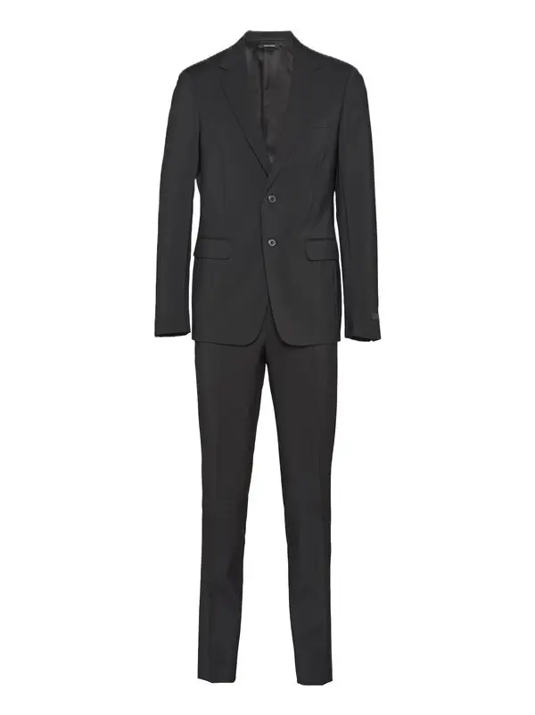 Prada Single-breasted Wool And Mohair Suit - Black