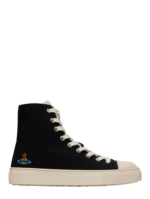 VIVIENNE WESTWOOD High Top Sneakers With Rubber Toe Cap - Black