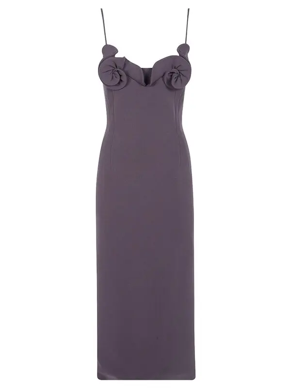 Magda Butrym Draped Rose Midi Dress - No