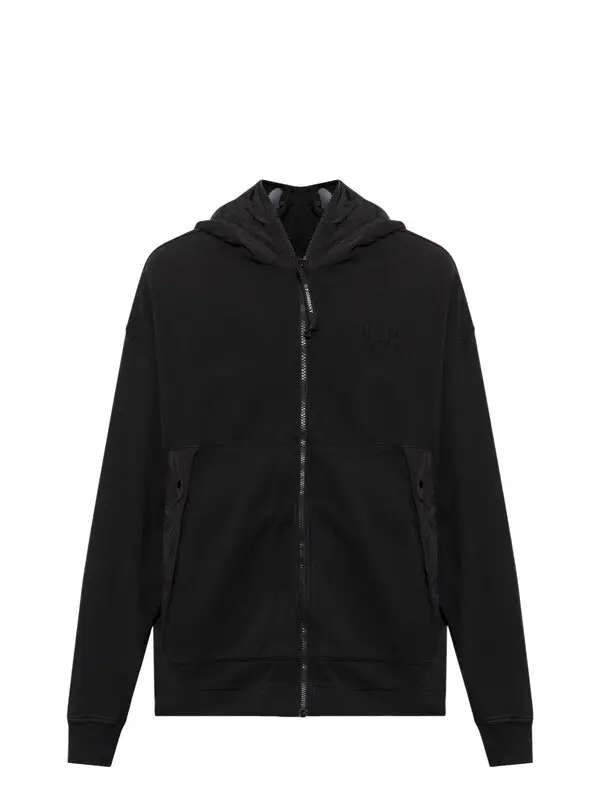 C.P. COMPANY Goggle Detail Zip-up Sweatshirt - Black