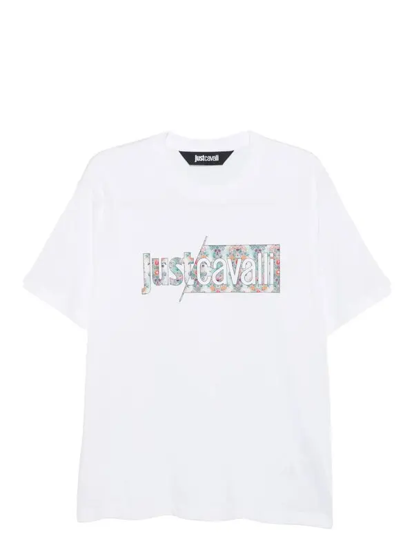 Just Cavalli Floral-print T-shirt - White