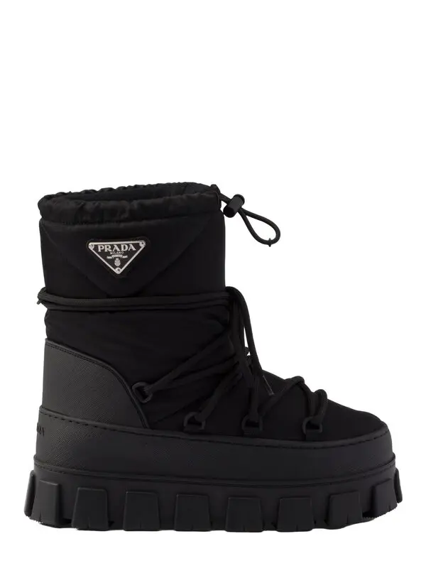 Prada Re-nylon Gabardine Après-ski Boots - Black