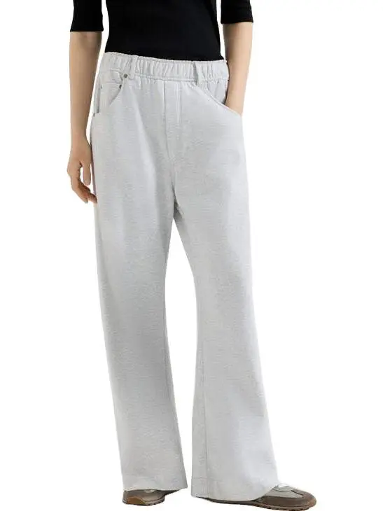 Brunello Cucinelli Smooth Cotton French Terry Trousers - Silver