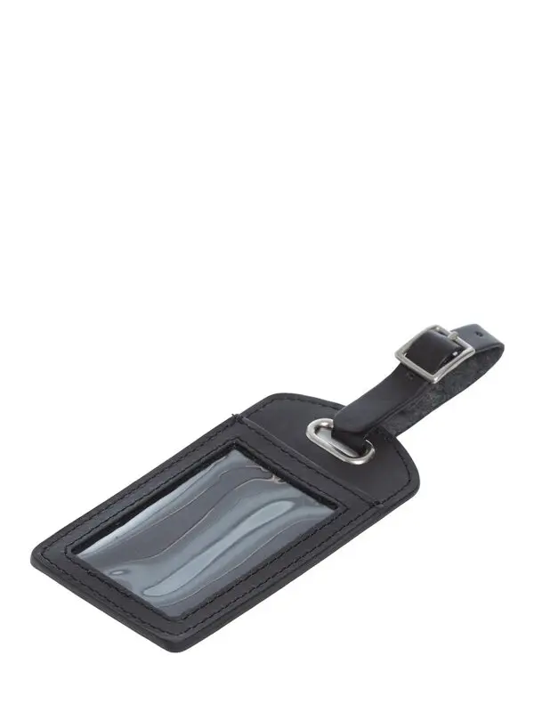 KORCHMAR Full-grain Leather Luggage Tag - Black