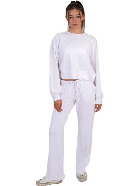 ON/OFF ESSENTIALS The Solace Wide Leg Sweatpant - White